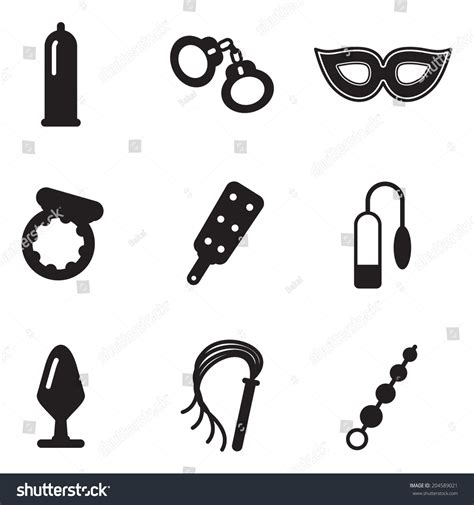 Adult Sex Toys Icons Stock Vector Shutterstock