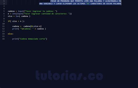 Funciones Python Eliminar Ultimos Caracteres Tutorias Co