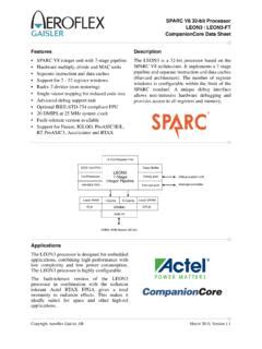 SPARC V Bit Processor LEON LEON FT Sparc V Bit Processor Leon Leon Ft Pdf