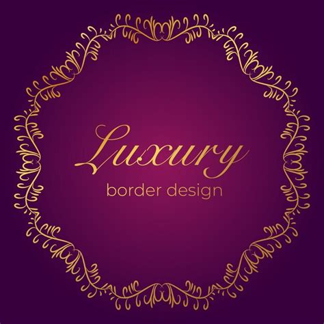 Premium Vector Luxury Pattern Border Frame Design
