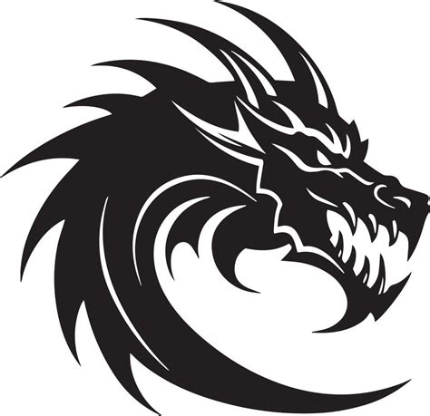 Dragon Tattoo Design Vector Project Of Black Angry Dragon 22759983 Vector Art At Vecteezy
