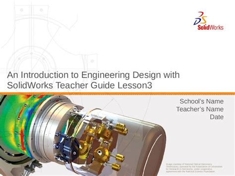 Ppt An Introduction To Engineering Design With Solidworks Teacher Guide Lesson3 Dokumen Tips