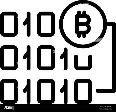 Blockchain Currency Icon Outline Blockchain Currency Vector Icon For