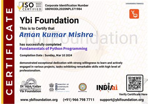 Aman Mishra On Linkedin Completion Certificate For Python Programming