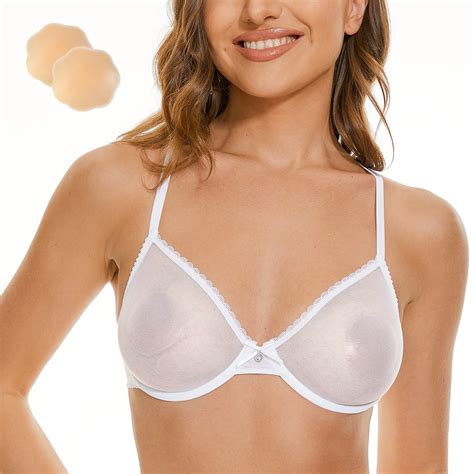 Wingslove Womens Sexy Sheer Bra Unlined Underwire Support See Through