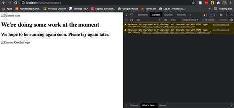python resource interpreted as stylesheet but transferred with mime