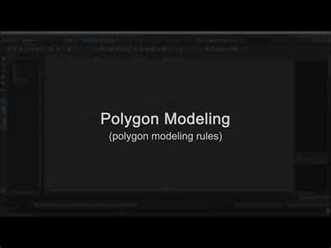 Polygon Modeling In Maya Polygon Modeling Rules YouTube