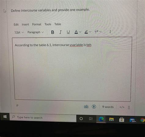 Solved Define Intercourse Variables And Provide One Example Chegg Com