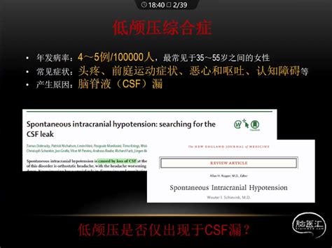 吴雪海教授：被低估的临床低颅压 脑医汇