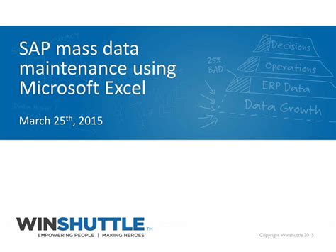 PDF SAP Mass Data Maintenance Using Microsoft Excel Promise And Pain Our SAP System Gives Us