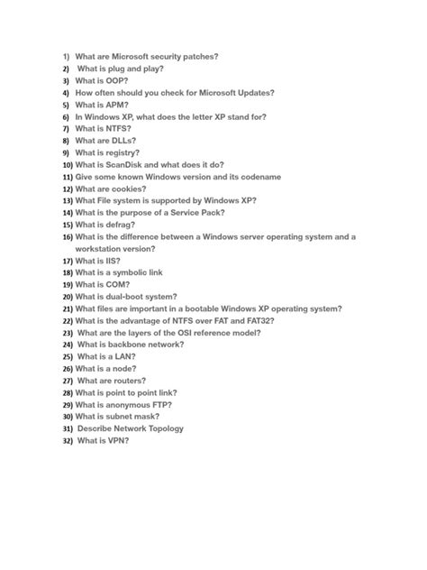 Windows And Networking Basic Questions And Answer Pdf Computer Network Osi Model