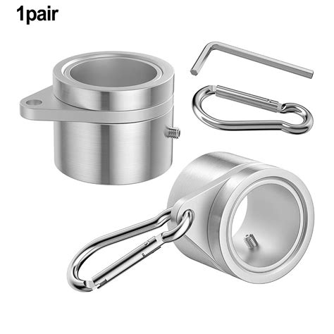 Jingt Flag Pole Rings Aluminum Alloy 075 1 In 360° Rotating Anti Wrap 2pcs