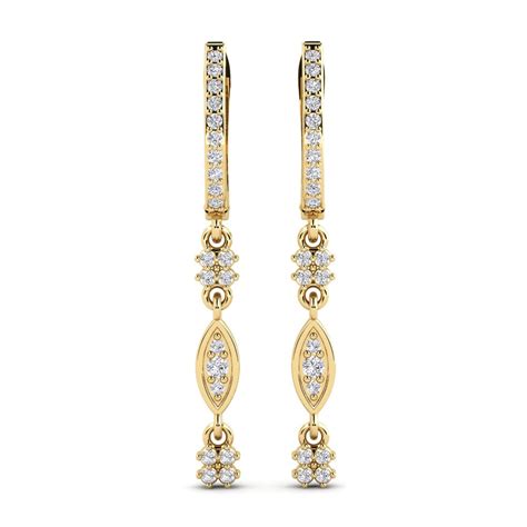 Order 021 Carat Round Cut 14k Yellow Gold Diamond Glamira Earring