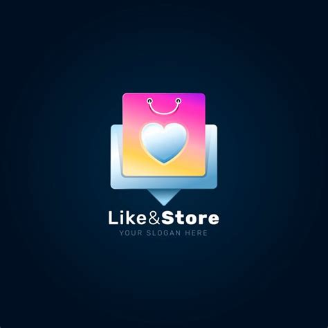 Free Vector Gradient Instagram Shop Logo