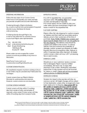 Fillable Online New Screen Order Form Fax Email Print PdfFiller