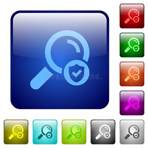 Search Box Color Square Buttons Stock Vector Illustration Of Purple Buttons