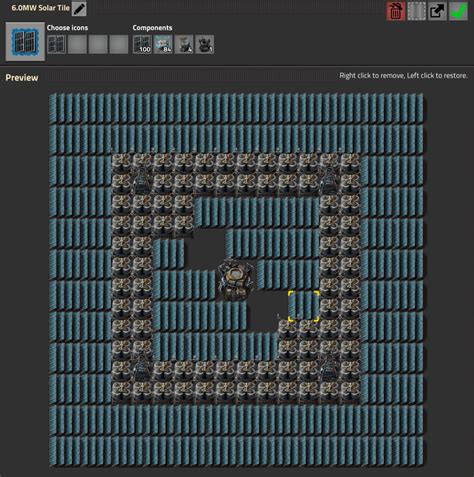 Perfect 0 84 Solar Array With Room For Accessories Like Radar Or Lasers Factorio