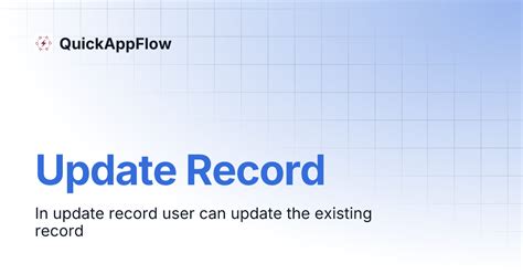 Update Record Quickappflow