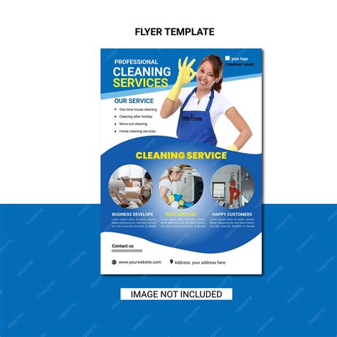 Premium Vector Creative Cleaning Service Flyer Template