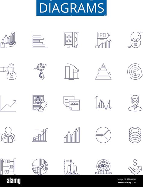 Diagrams Line Icons Signs Set Design Collection Of Graphs Charts Maps Plots Tables Images