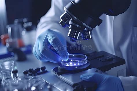 Scientist Carefully Carrying Matured Cell To Another Plate Stock