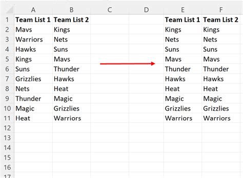 How Can I Sort Two Columns In Excel To Match Each Other