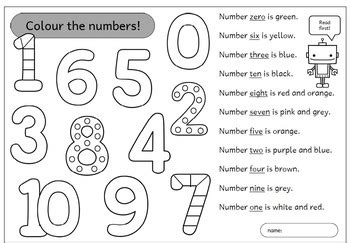 Colour The Numbers By Ricksbox Teachers Pay Teachers