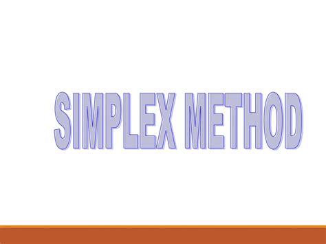 Simplex Method Maths 4 Mumbai University Ppt