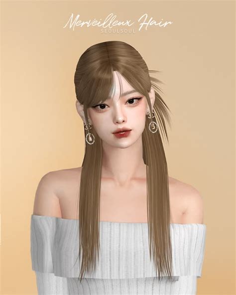 Sims4 Hair Merveilleux The Sims 4 Sims Hair Mod Hair Asian