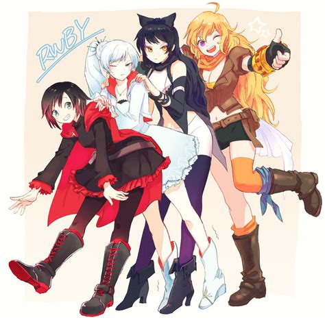 Ruby Rose RWBY Anime Fandoms Weiss Schnee Yang Xiao Long Blake Belladonna