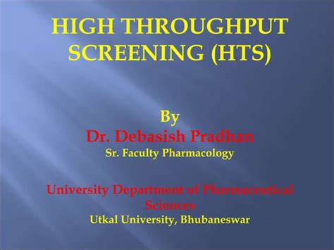 High Throughput Screening Pptx