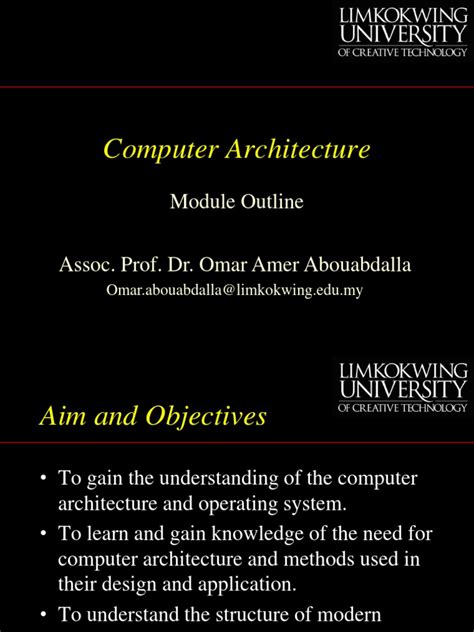 Computer Architecture Module Outline Pdf Inputoutput Central Processing Unit