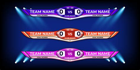 스코어 보드 방송 그래픽 및 축구와 축구를위한 낮은 삼분의 일 템플릿 경기 스포츠에 대한 스톡 벡터 아트 및 기타 이미지 경기 스포츠 타이머 경쟁 Istock