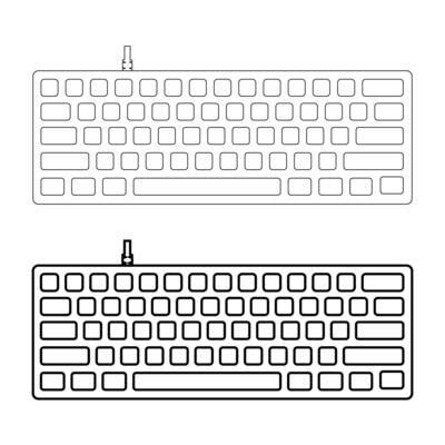 Keyboard Outline Vector Art Icons And Graphics For Free Download