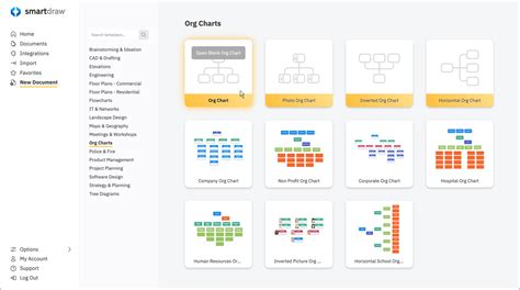 Blank Hierarchy Chart Template