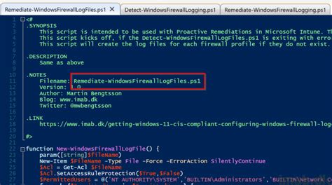 Getting Windows 11 Cis Compliant Configuring Windows Firewall Logging Using Powershell And