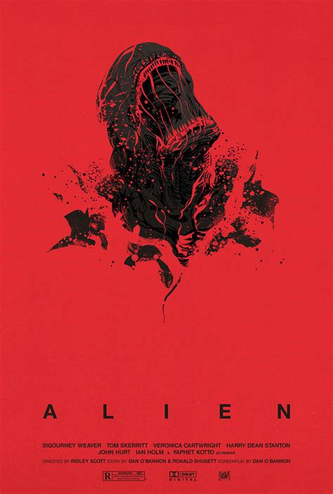 Alien by Estevan Silveira - Home of the Alternative Movie Poster -AMP-