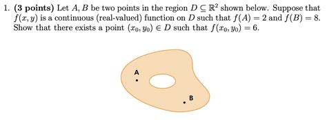 Solved Points Let A B Be Two Points In The Region Chegg Com