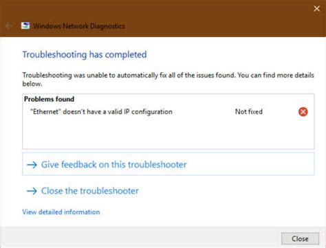 Fix Ethernet Doesnt Have A Valid IP Configuration Error ITechGyan