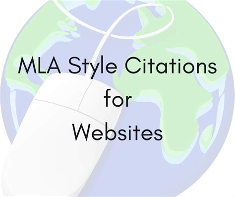 MLA Style Citation For A Website Ibruk