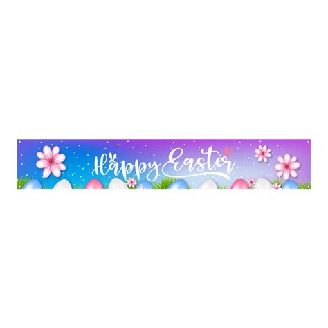 Dajkiuy Happy Easter Banner Multi Colored 20 X 98 Flags Easter