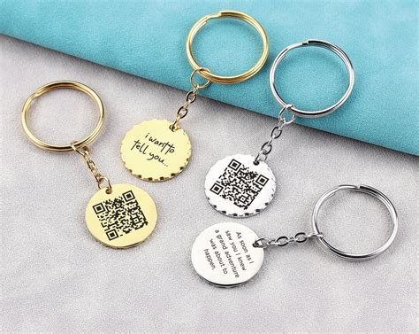 Personalized Qr Code Keychain Soundwave Keychain Qr Code Voice