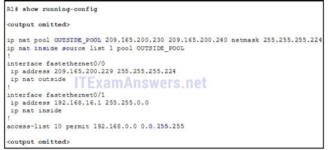 Refer To The Exhibit An Administrator Is Configuring Nat To Provide