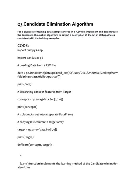 Candidate Elimination Pdf