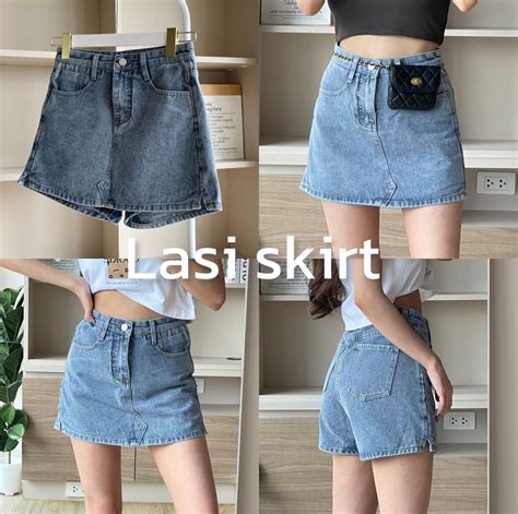 กระโปรงกางเกงยีนส์ Lasi Line Shopping