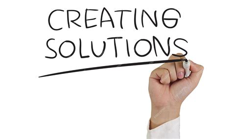Premium Photo Motivational Concept Image Of A Hand Holding Marker And Write Creating Solutions