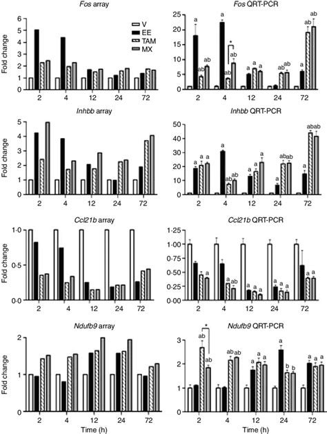 Quantitative Real Time Pcr Verification Microarray Results Were Download Scientific Diagram