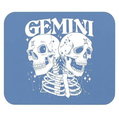 Gemini Faery Crystal Witch Skull Constellation Mouse Pad Sold By Felix