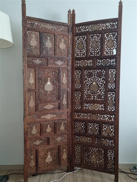 빈티지 에스닉 원목 가리개 우드파티션 당근 중고거래