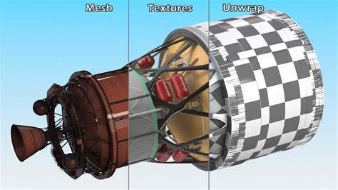 Nasa Interim Cryogenic Propulsion Stage 3d Model 59 3ds Blend C4d